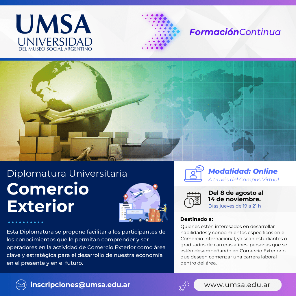 08/2024 Diplomatura Universitaria en Comercio Exterior - UMSA